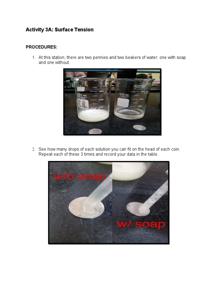 3A. Surface Tension | PDF | Properties Of Water | Surface Tension