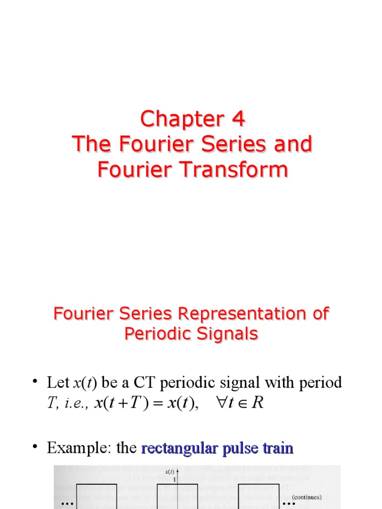 The Fourier Series and Fourier Transform | PDF | Spectral Density ...