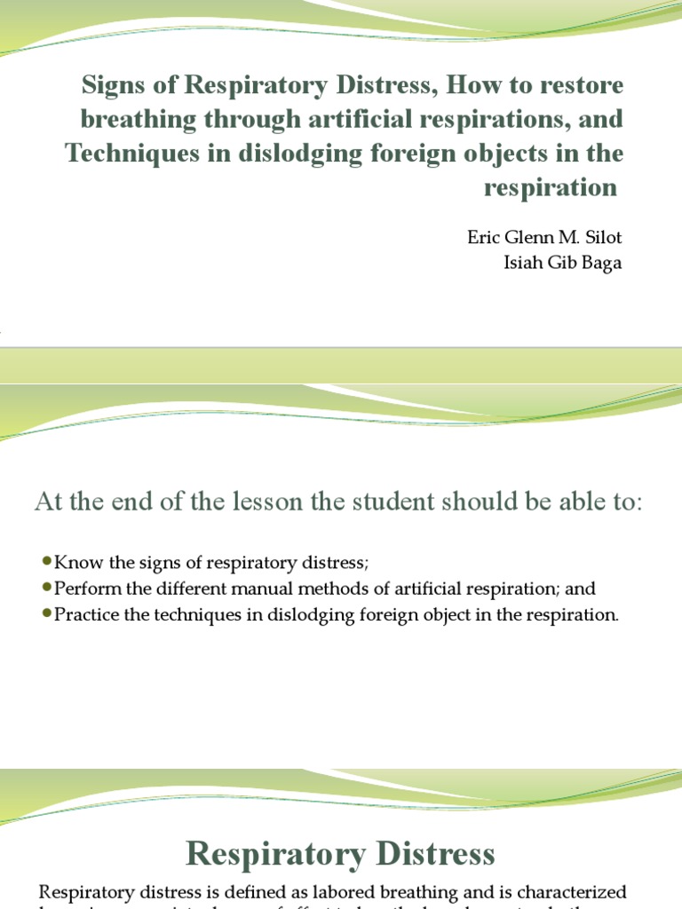 Respiratory Distress | PDF | Respiratory System | Respiration