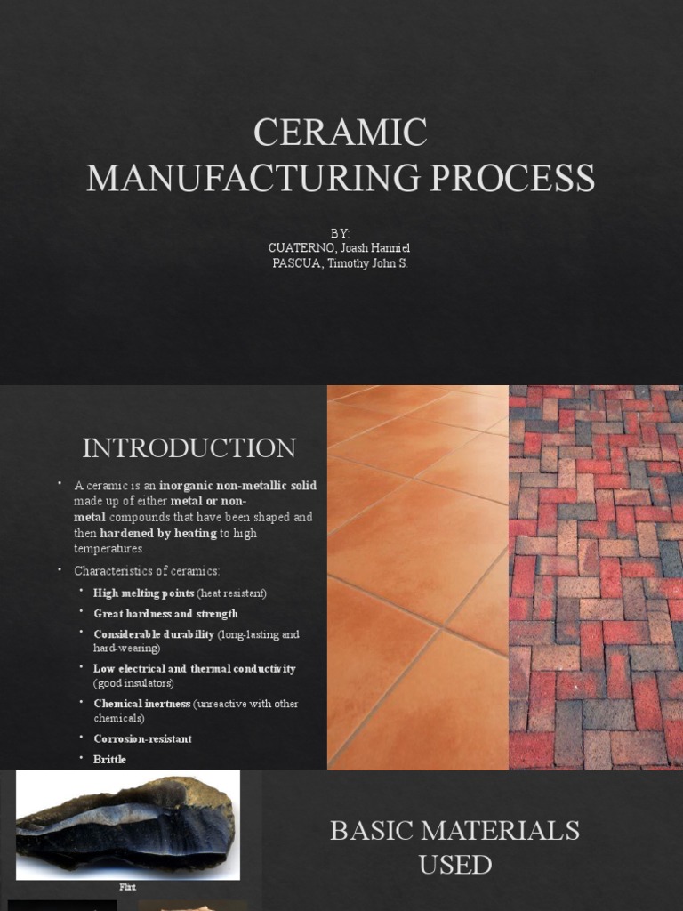 Ceramic Manufacturing Process Explained | PDF | Pottery | Ceramics