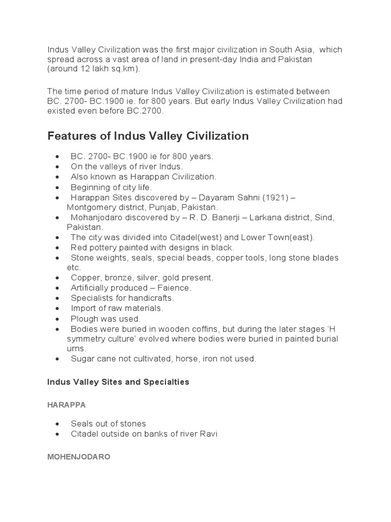 Indus Valley Civilization UPSC | PDF | Indus River | Sikhism