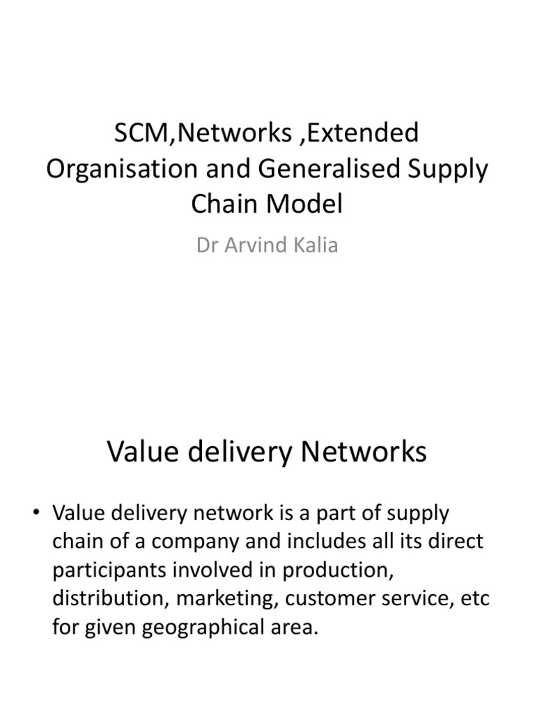 SCM and Networks | PDF | Supply Chain | Supply Chain Management