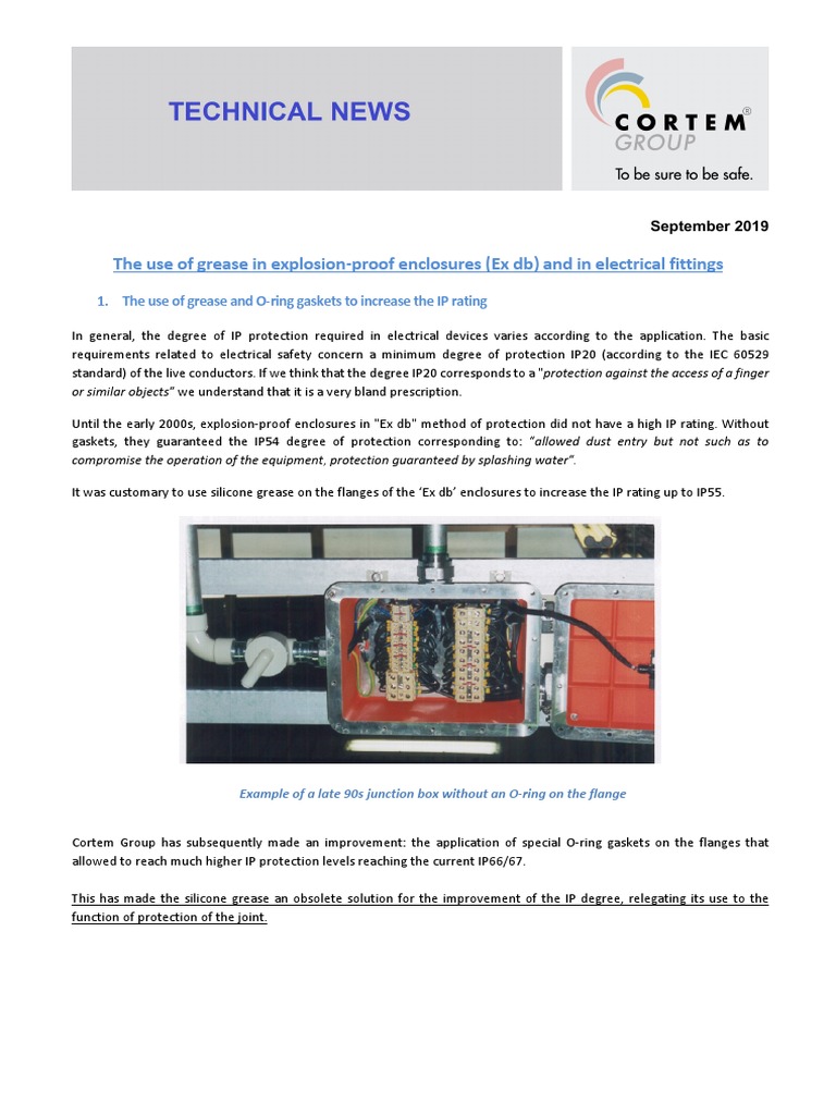 The Use of Grease in Explosion-Proof Enclosures Ex DB and in Electrical ...