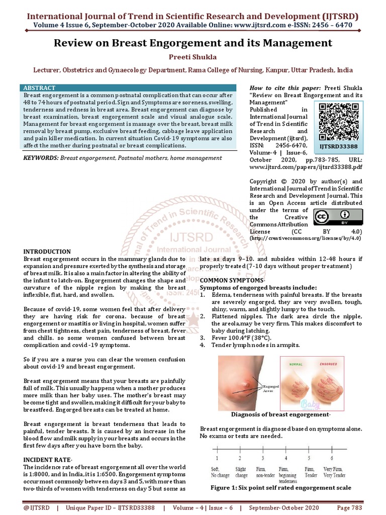 Review On Breast Engorgement and Its Management | PDF | Breastfeeding ...