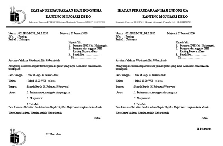 Undangan Iphi 2 | PDF