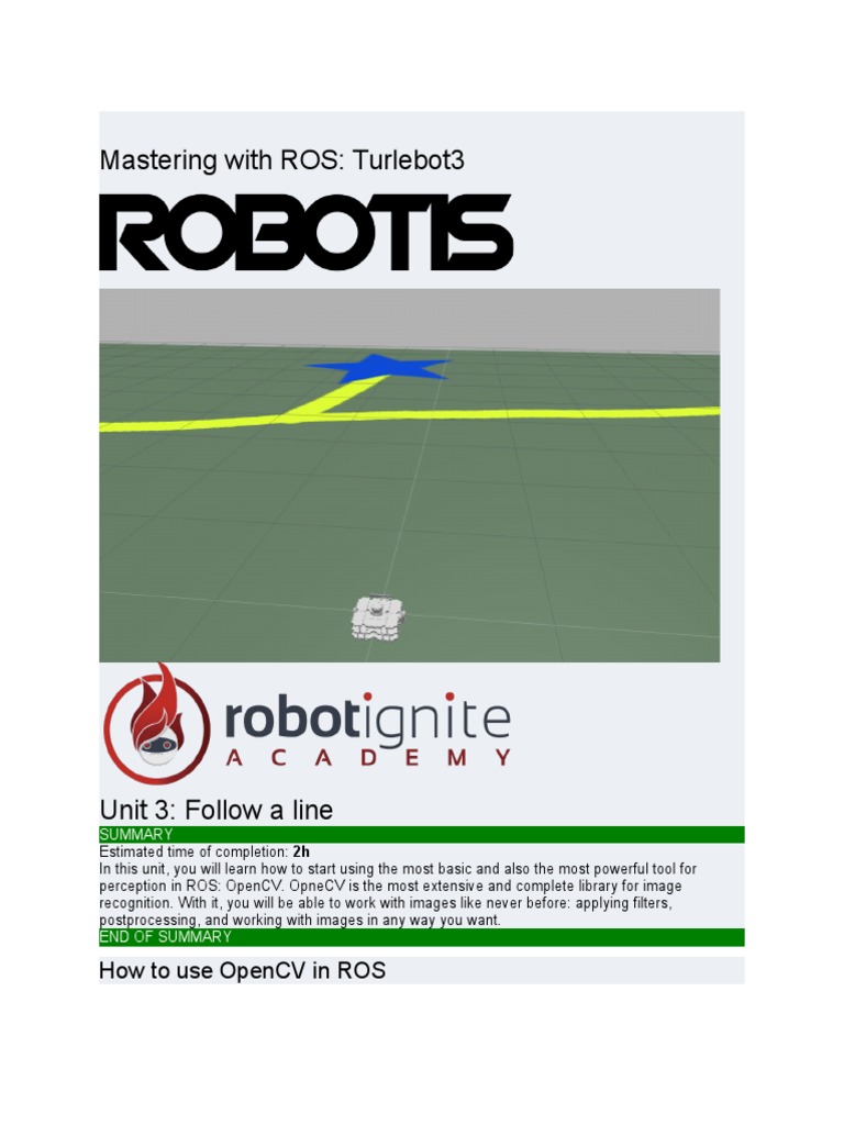Mastering With Ros: Turlebot3: How To Use Opencv in Ros | PDF | Rgb ...