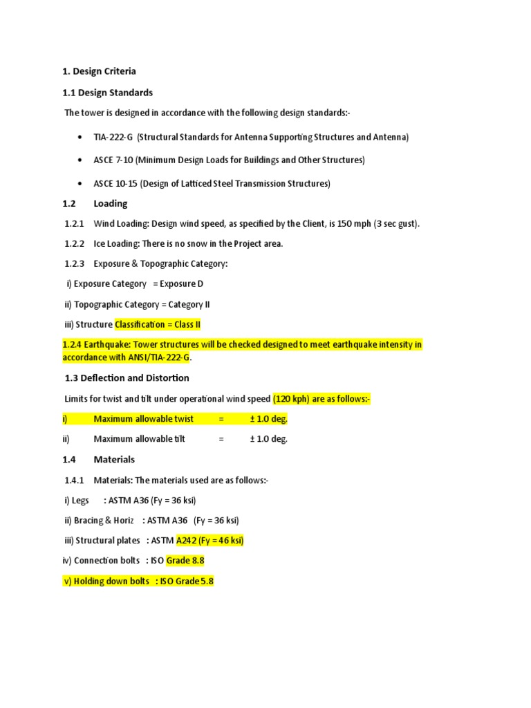 Design Criteria 1.1 Design Standards | PDF | Fracture | Mechanical ...