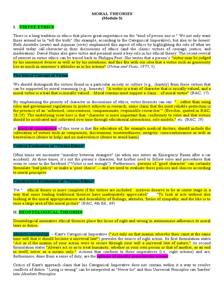 Moral Theories Word Canvas Edited | PDF | Relativism | Utilitarianism