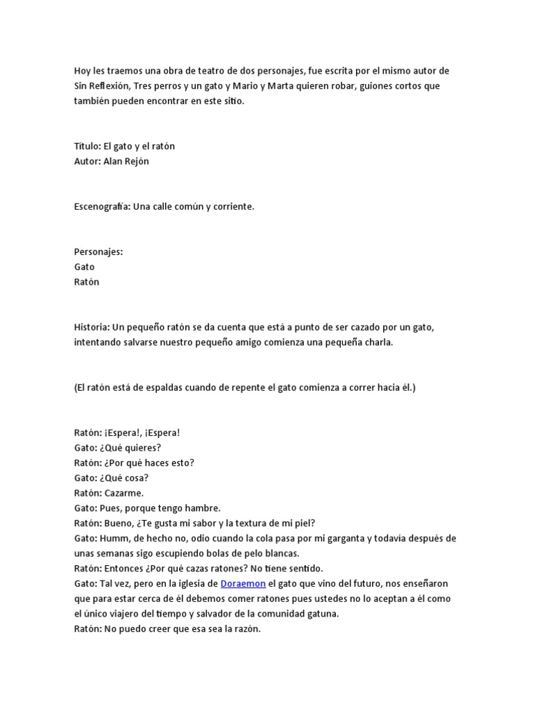 Gato Y Raton Pdf