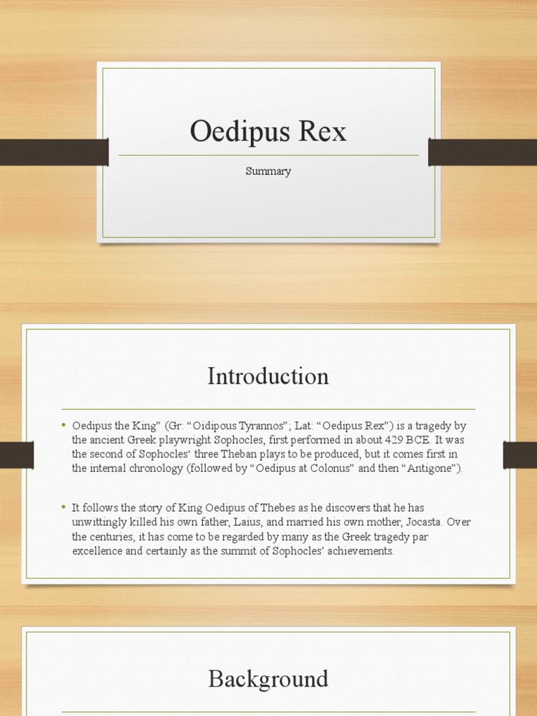 Oedipus Rex Summary | PDF | Sophocles | Ancient Thebes (Boeotia)