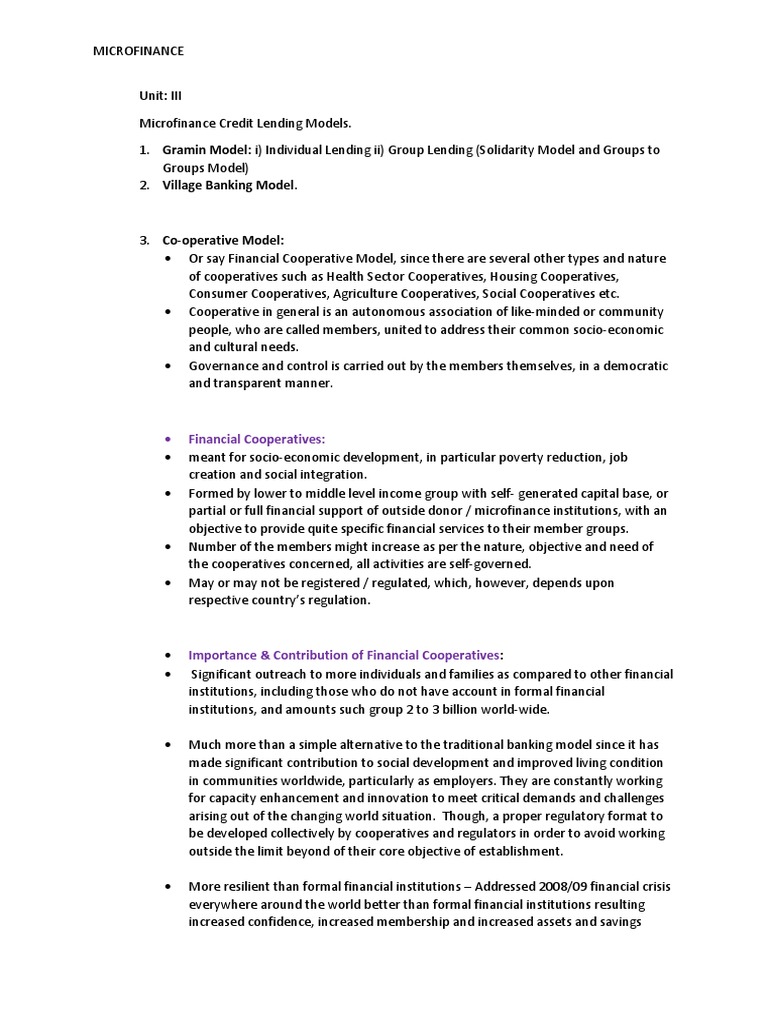 Microfinance in Nepal | PDF | Microfinance | Cooperative