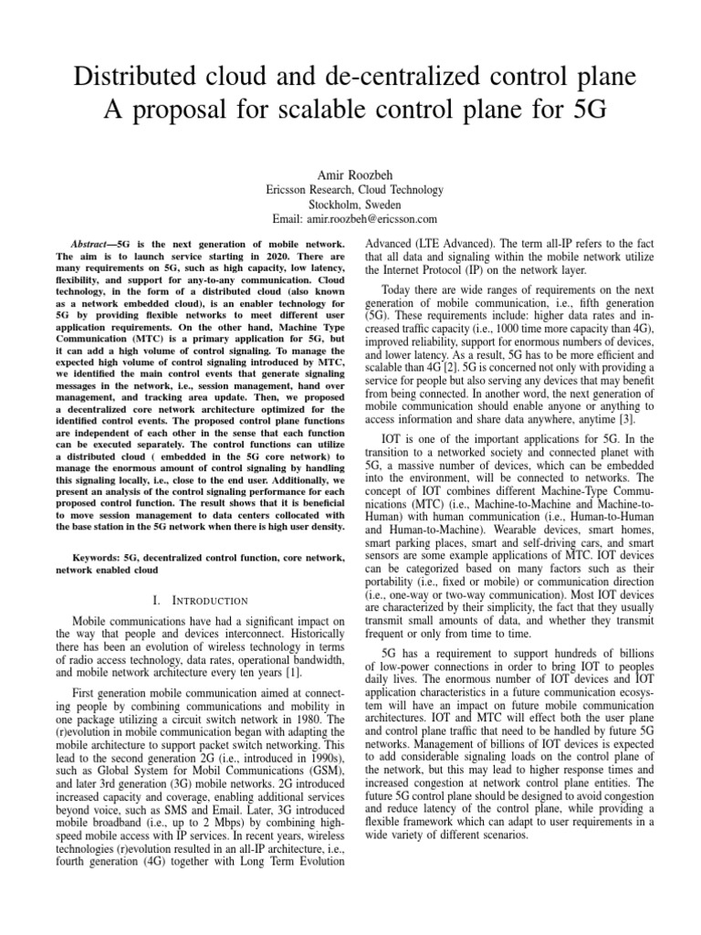 Distributed Cloud and De-Centralized Control Plane A Proposal For ...