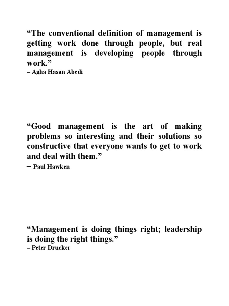 Best Management Quotations | PDF