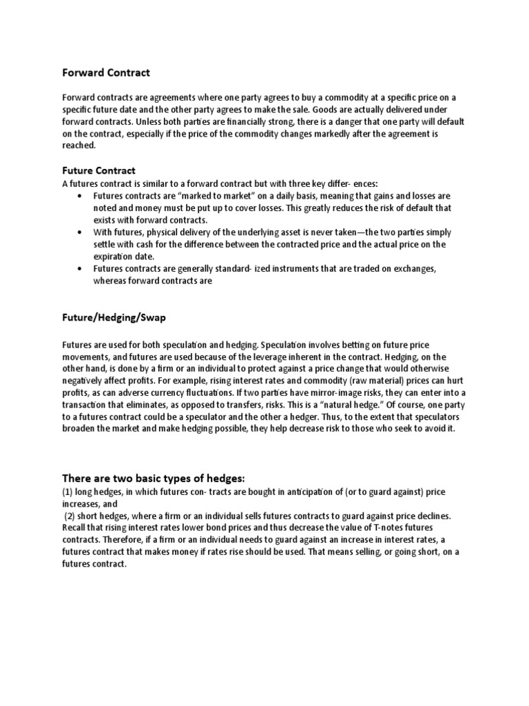 Derivatives | PDF | Futures Contract | Hedge (Finance)