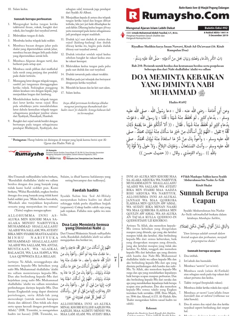 Buletin Rumaysho MPD Edisi 92 PDF | PDF