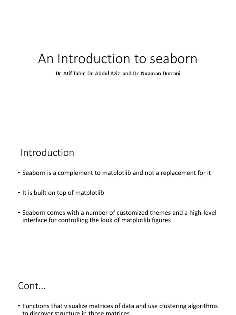 An Introduction To Seaborn | PDF | Histogram | Statistics