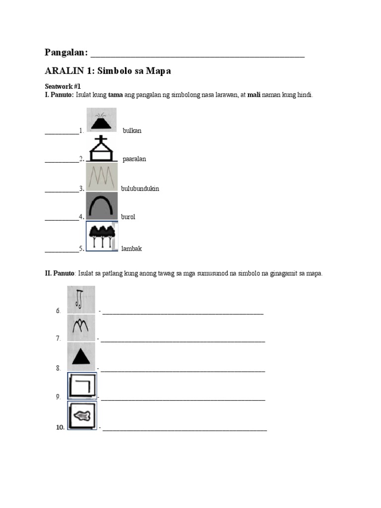 AP3 Simbolo Sa Mapa (Seatwork#1) | PDF
