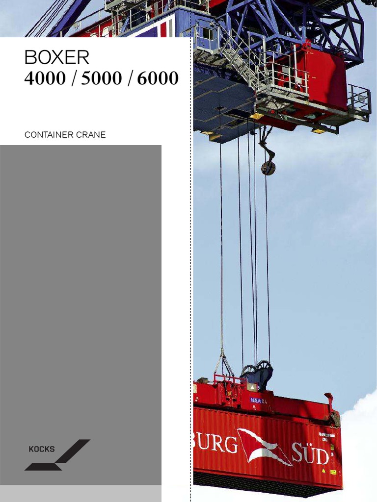 Boxer: Container Crane | PDF | Crane (Machine) | Elevator