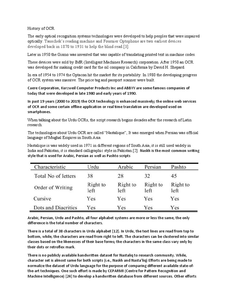 History Ocr | PDF | Optical Character Recognition | Human Communication
