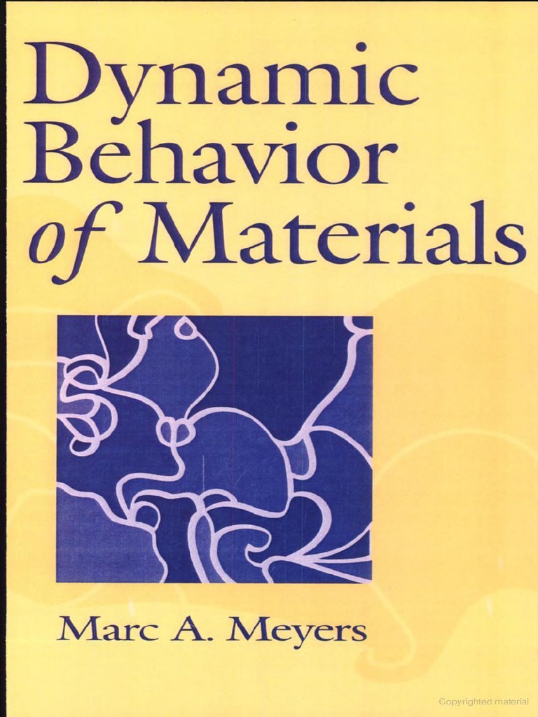 Dynamic Behavior of Materials - I - Meyers PDF | PDF | Plasticity ...