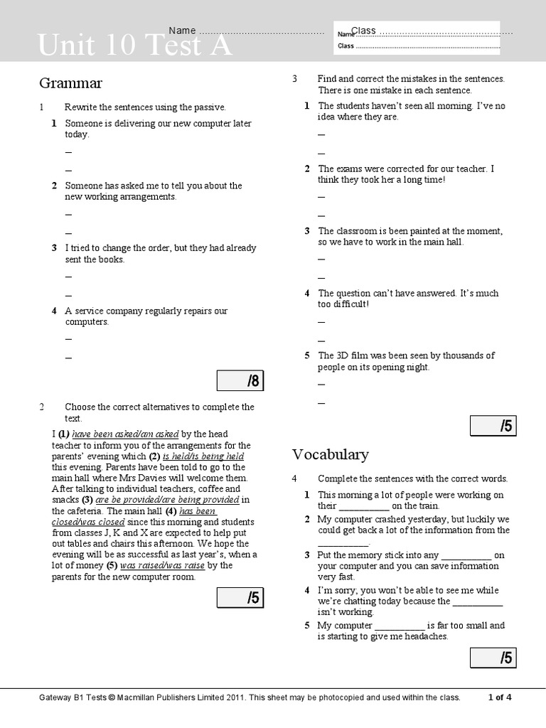 Gateway Test 10A | PDF | Computing And Information Technology
