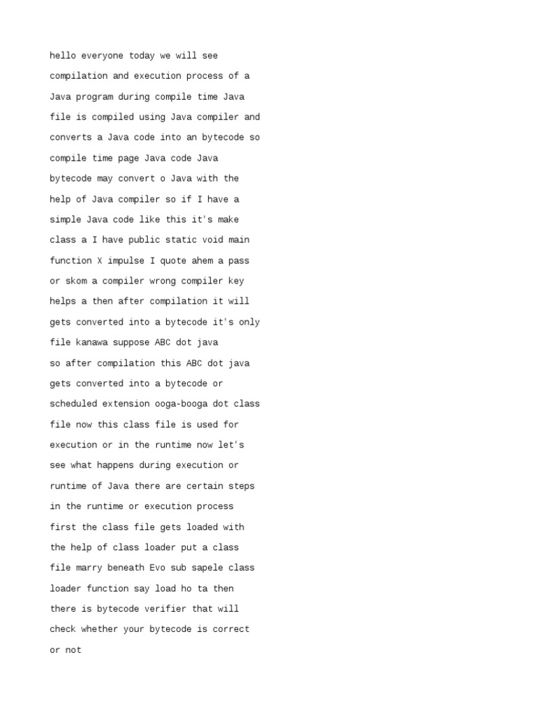 Java Compilation and Execution Process - Java Tutorial in Hindi and English | PDF | Computers