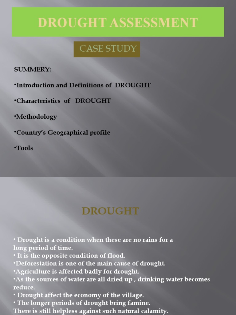 Drought Assessment: Case Study | PDF | Drought | Rain