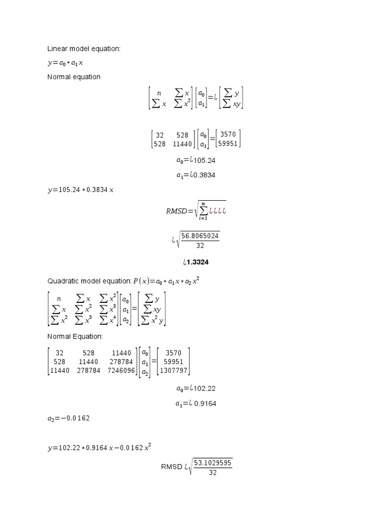 Y A A X: Linear Model Equation | PDF | Applied Mathematics | Teaching ...