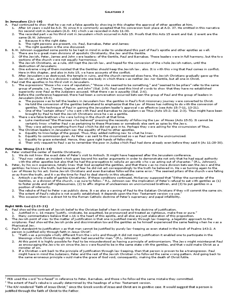 Galatians 2 | PDF | Acts Of The Apostles | Paul The Apostle