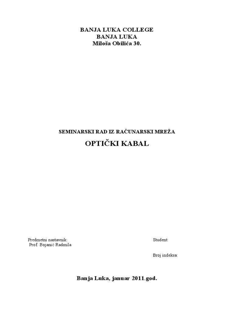 Opticki Kabal | PDF