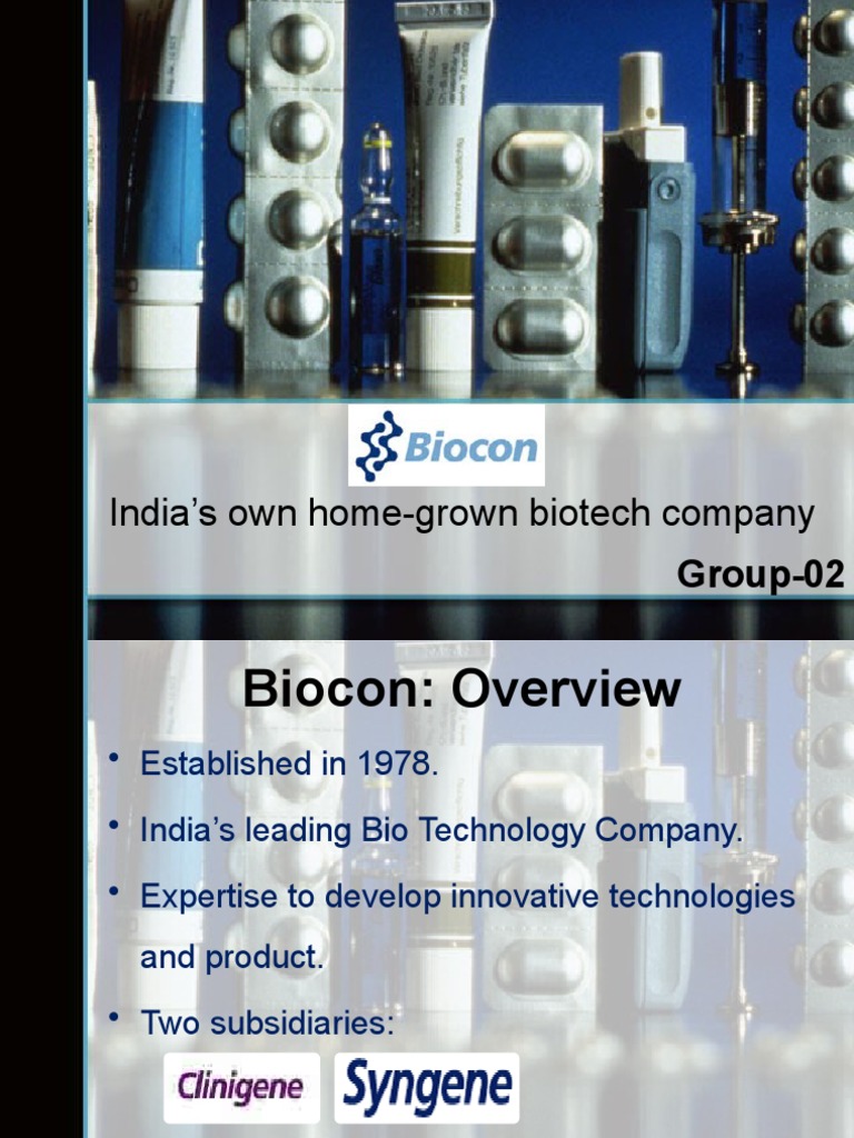 India's Own Home-Grown Biotech Company: Group-02 | PDF