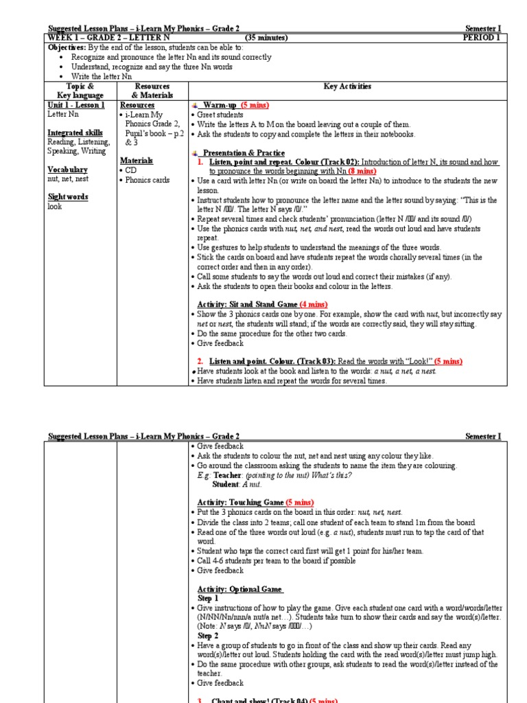 iLMP - Grade 2 - Unit 1 - Lesson 1 - Period 1 | Download Free PDF ...