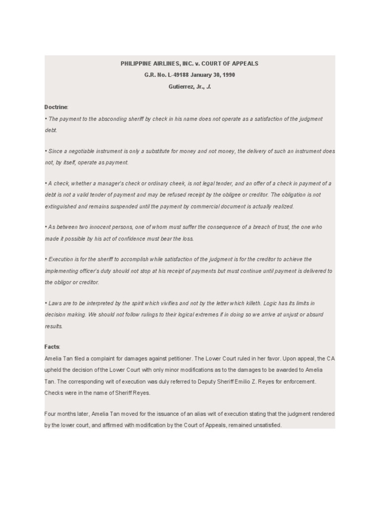 NIL Case Digests | PDF | Cheque | Judgment (Law)