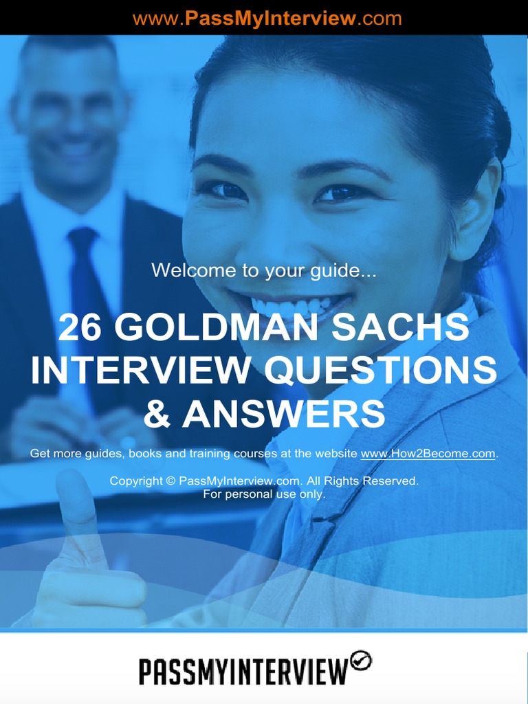 GOLDMAN+SACHS+Interview+Questions+And+Answers Tracked PDF | PDF ...
