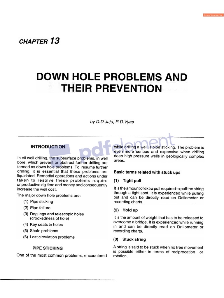 Downhole Problems | PDF | Casing (Borehole) | Mechanical Engineering