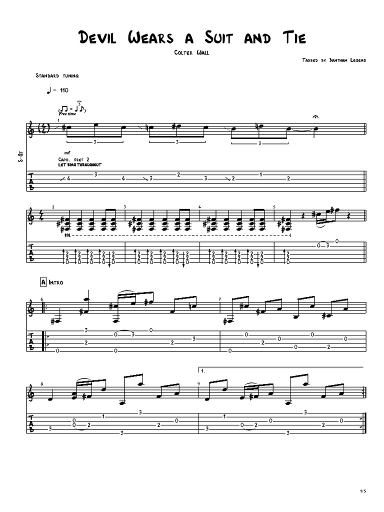 Devil Wears A Suit And Tie Pdf String Instruments Guitar Family