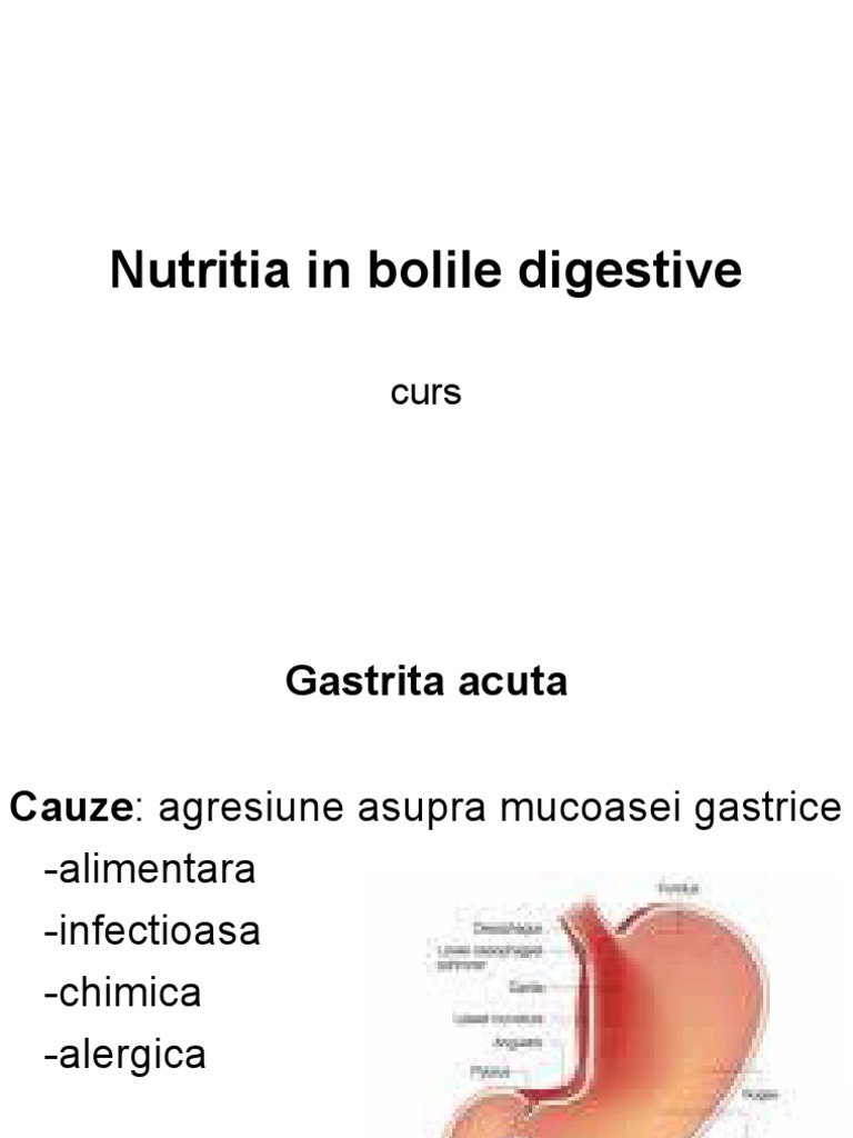 Nutritia in Bolile Digestive | PDF