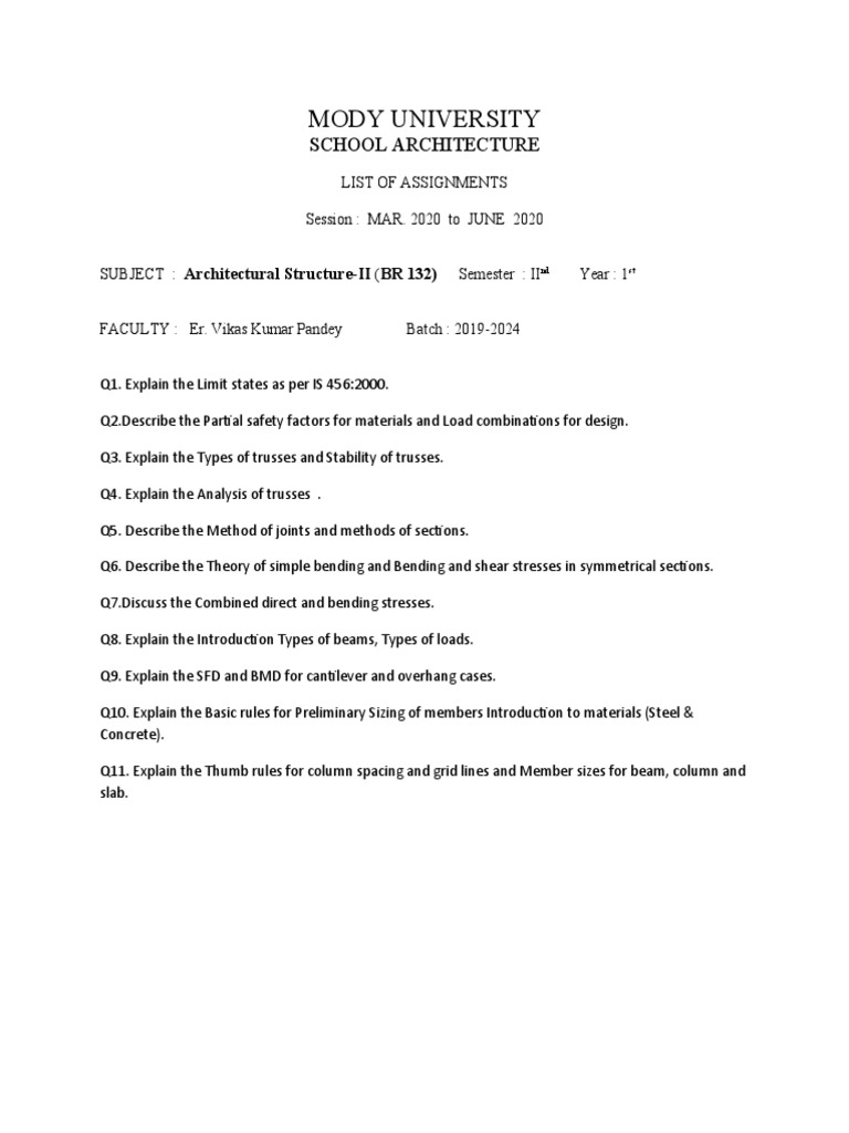 Architectural Structural-Ii (BR-132) | PDF | Art | Science & Mathematics