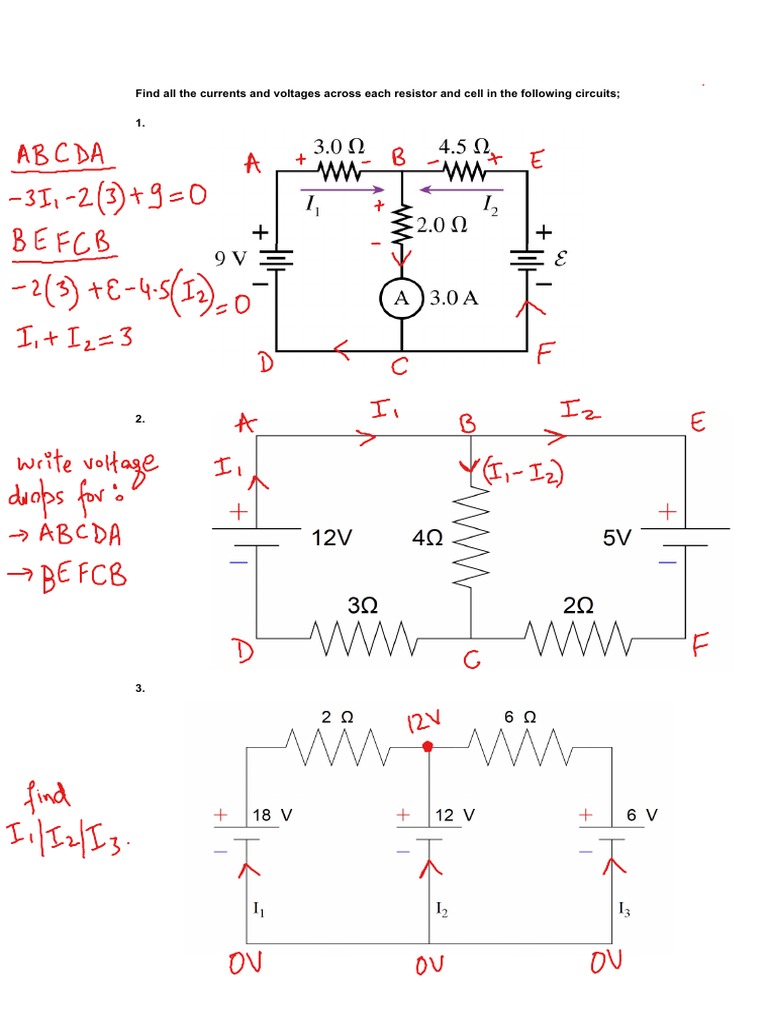 Worksheet Kirchhoff Law | PDF