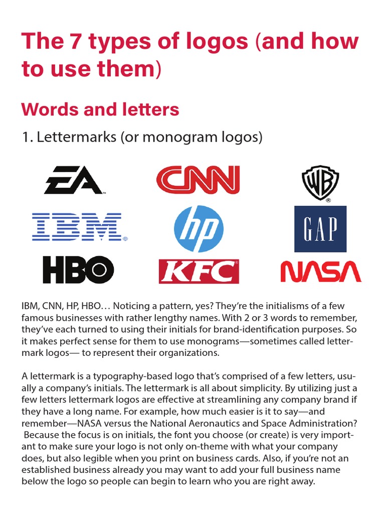 7 Types of Logos | PDF | Logos | Brand