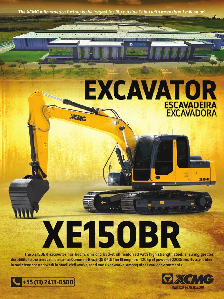 XCMG Excavator XE150BR | PDF | Quantidade | Quantidades físicas
