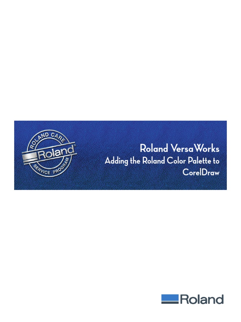 EU Roland Color Into Corel | PDF | Icon (Computing) | Operating System ...