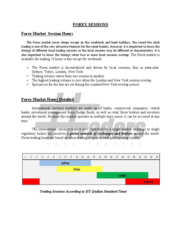 Forex Hours Market Sessions | PDF | Foreign Exchange Market | World Economy