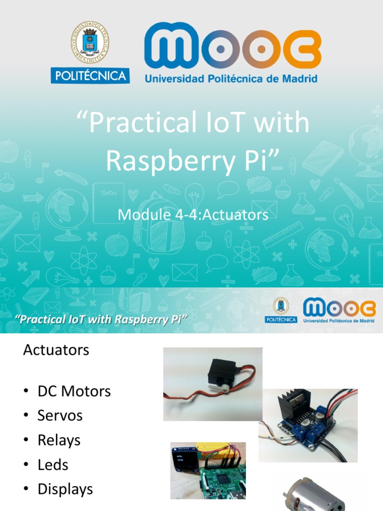 "Practical Iot With Raspberry Pi": Module 4-4:actuators | PDF | Information And Communications ...
