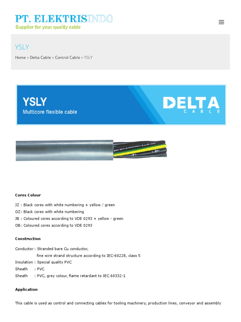Ysly: Home Delta Cable Control Cable | PDF | Insulator (Electricity) | Force