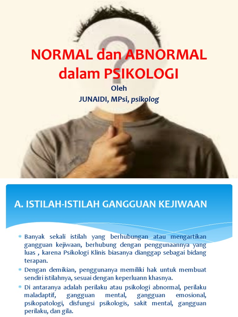 13 14 & 15. NORMAL Dan ABNORMAL Dalam PSIKOLOGI | PDF