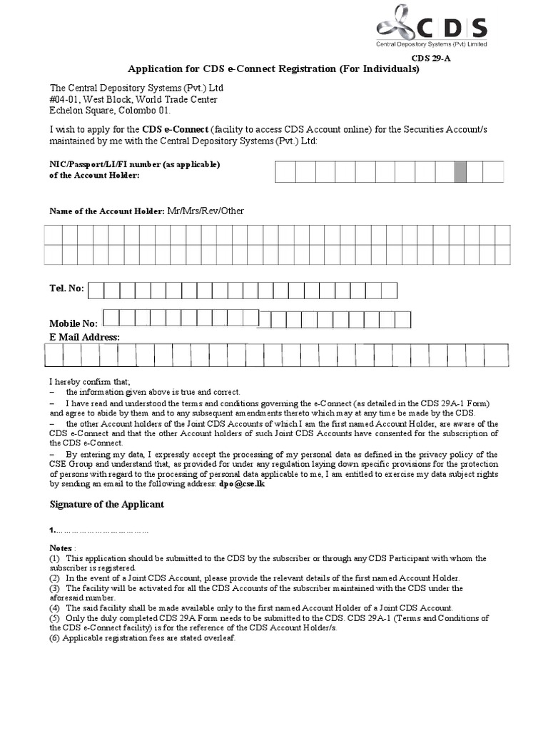 CDS e-Connect Registration Application | PDF | Malware | Internet