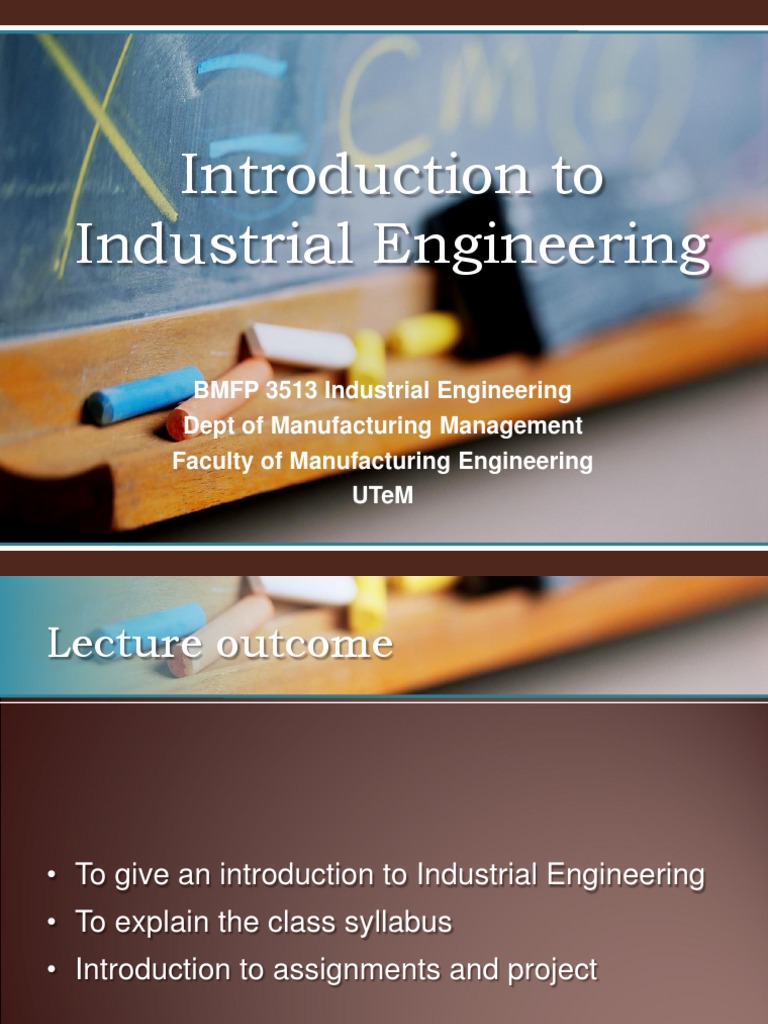w1 Introduction To Industrial Engineering PDF | PDF | Industrial ...