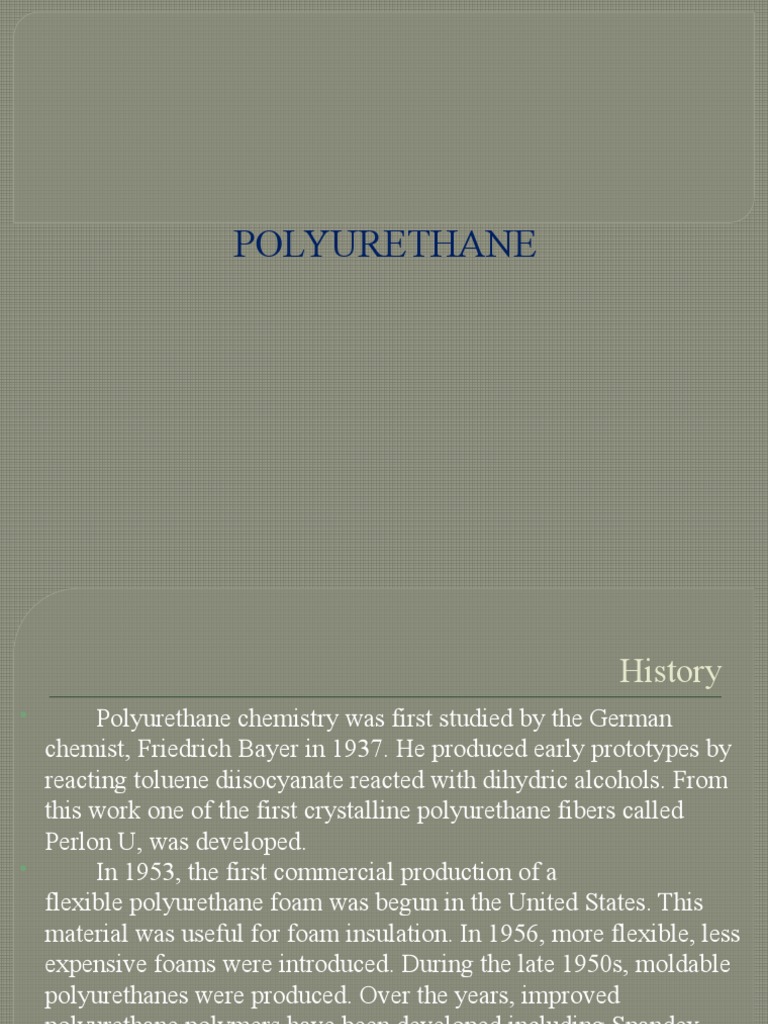 Polyurethane | PDF | Polyurethane | Polymer Chemistry