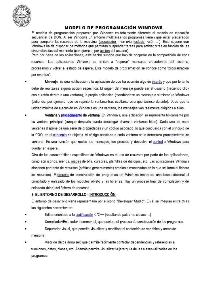 Modelo de Programación Windows | PDF | C ++ | Objeto (informática)
